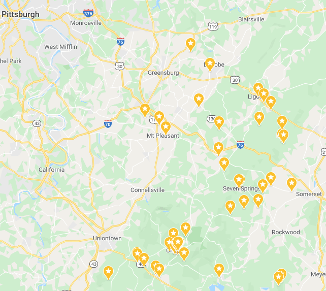 Rough Draft: 3 Day Itinerary for Laurel Highlands, PA - DESKRIB